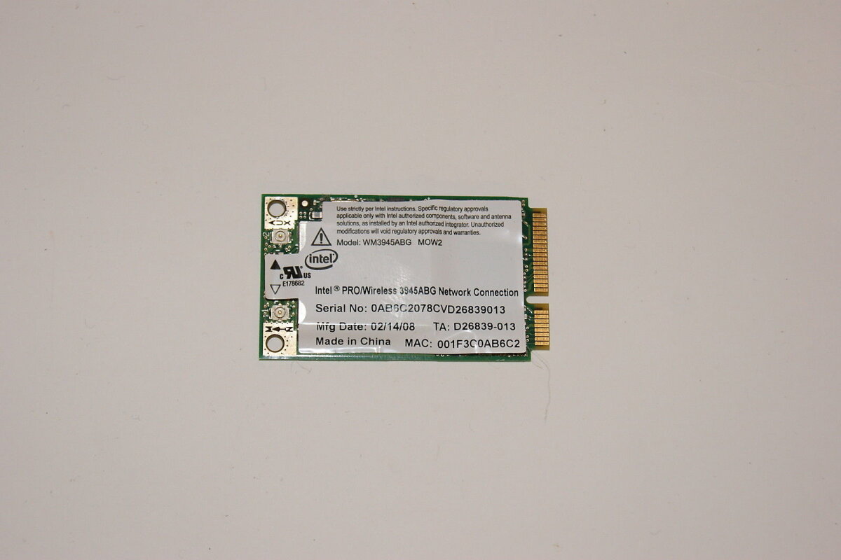 Org. Samsung NP-R45 Wifi Wlan Adapter Anatel Intel 3945ABG WM3945ABG ...